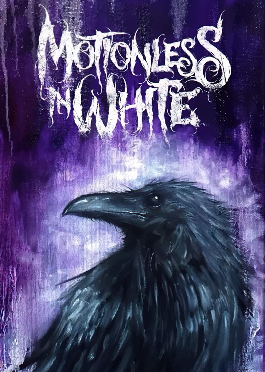 'Motionless in White Raven' Poster, picture, metal print, paint by ...