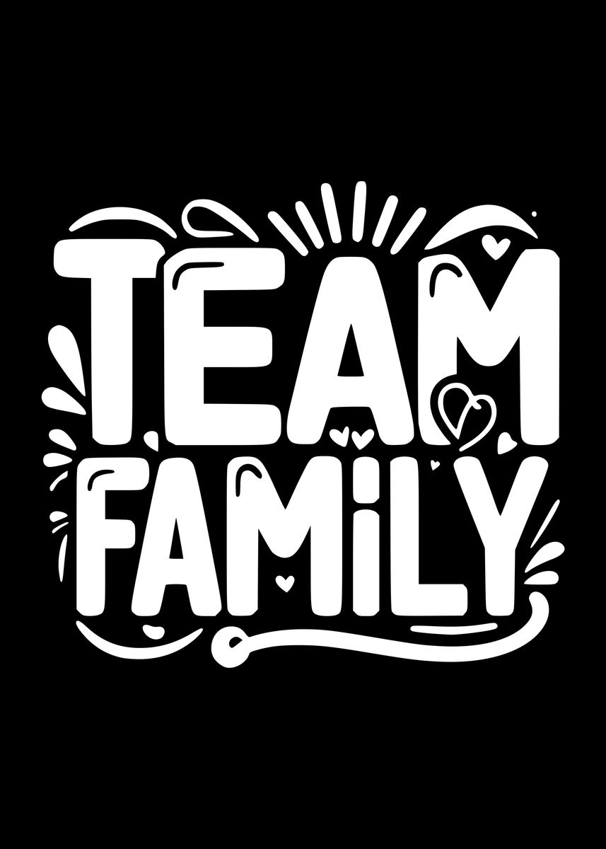'Team Family Graphic' Poster, picture, metal print, paint by Francois ...