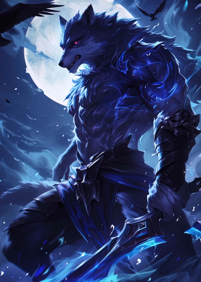 'Werewolf Warrior' Poster, picture, metal print, paint by Hume ...