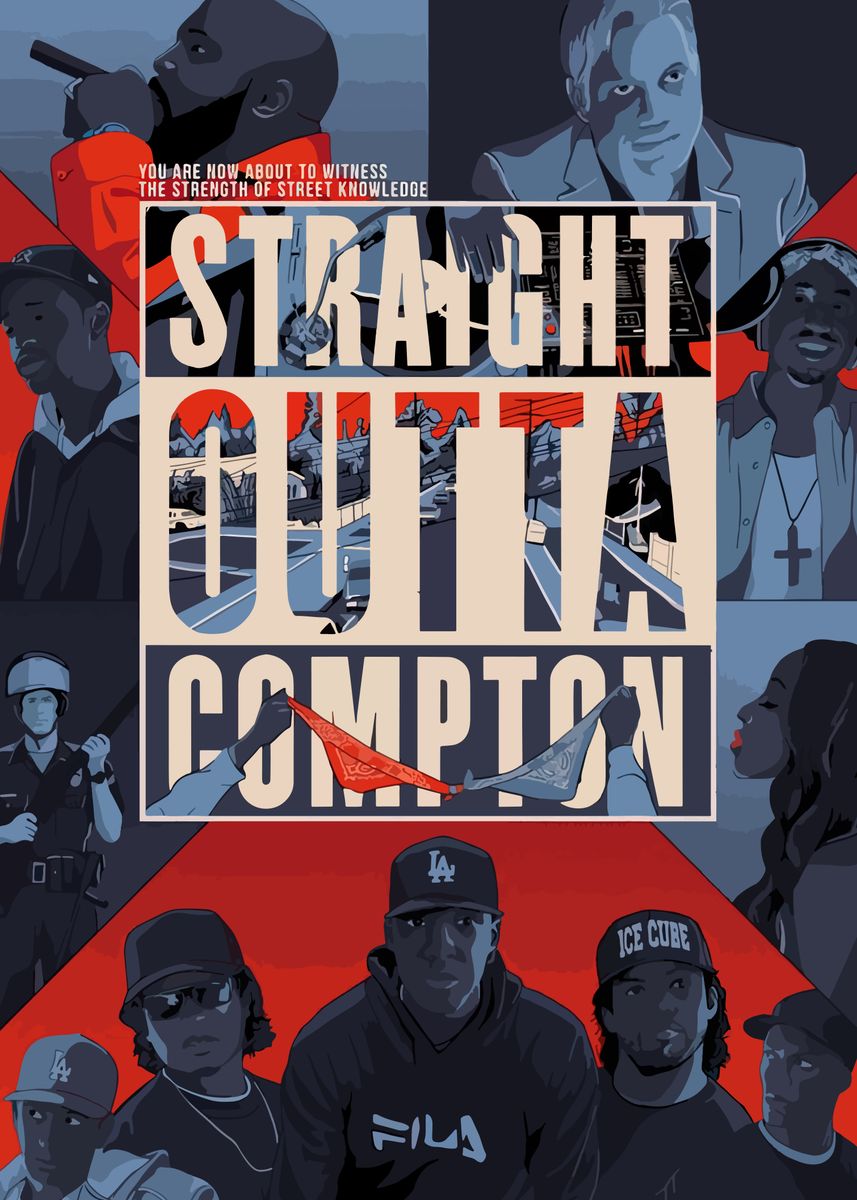'Straight Outta Compton Poster' Poster, picture, metal print, paint by AlteoWn Music | Displate