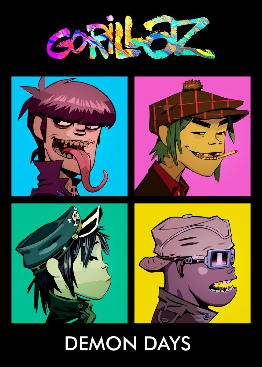 'Gorillaz Demon Days' Poster, picture, metal print, paint by Micho ...