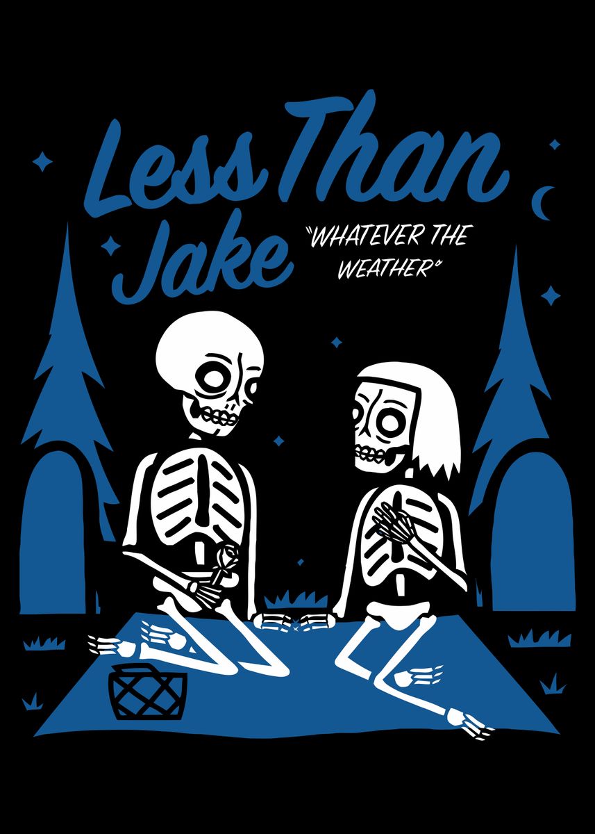 'Less Than Jake Skeleton Art' Poster, picture, metal print, paint by ...