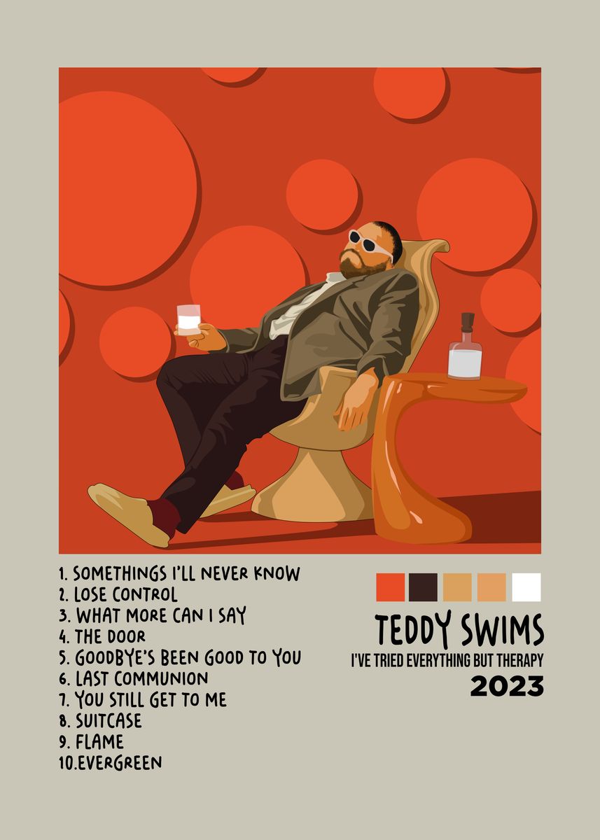 'Teddy Swims Album Cover' Poster, picture, metal print, paint by alesha ...