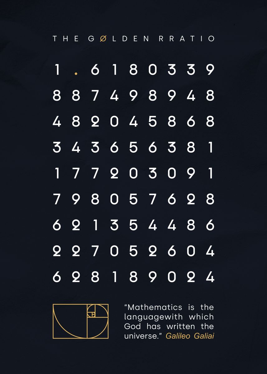 'Golden Ratio Poster' Poster, picture, metal print, paint by pxlsm ...