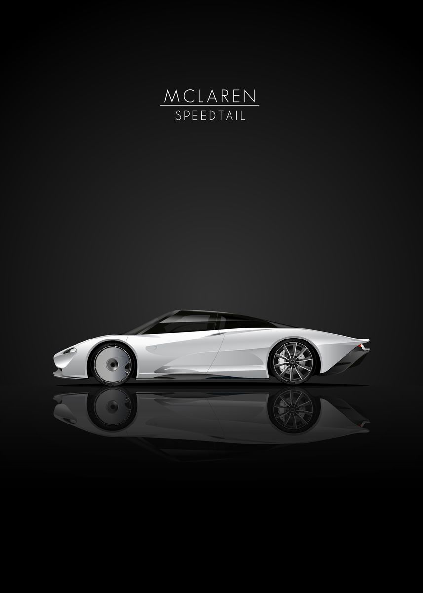'McLaren Speedtail' Poster, picture, metal print, paint by Ahmad Nur ...
