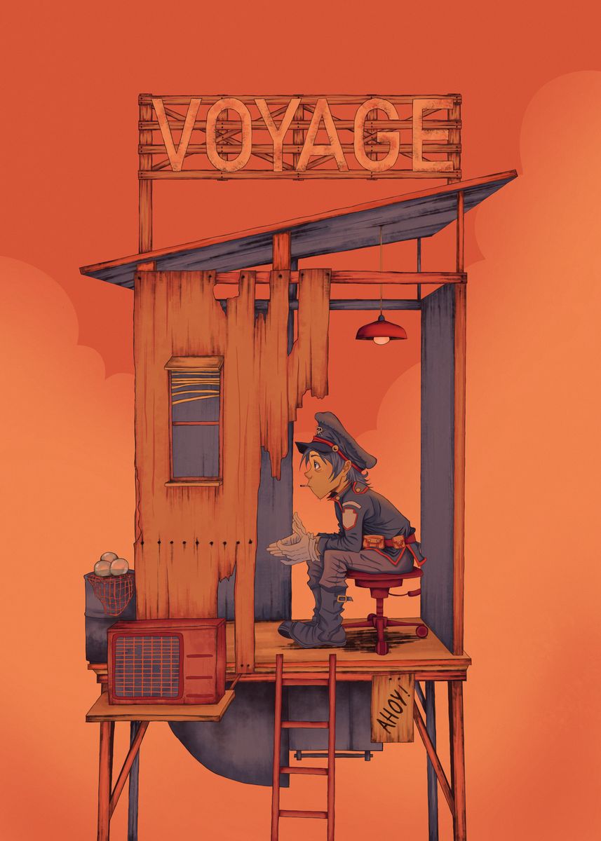 'Voyage Ahoy!' Poster, picture, metal print, paint by Gry Elise Risa ...