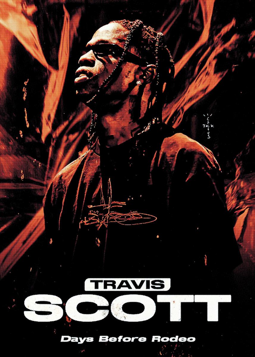 'Travis Scott ' Poster, picture, metal print, paint by Fluency Room ...