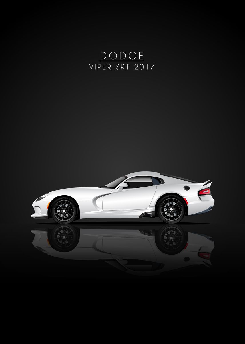 'Dodge Viper SRT 2017' Poster, picture, metal print, paint by Ahmad Nur ...