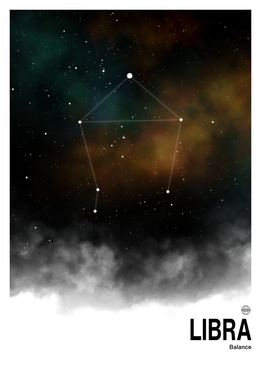 'Libra Constellation' Poster, picture, metal print, paint by Josh B ...
