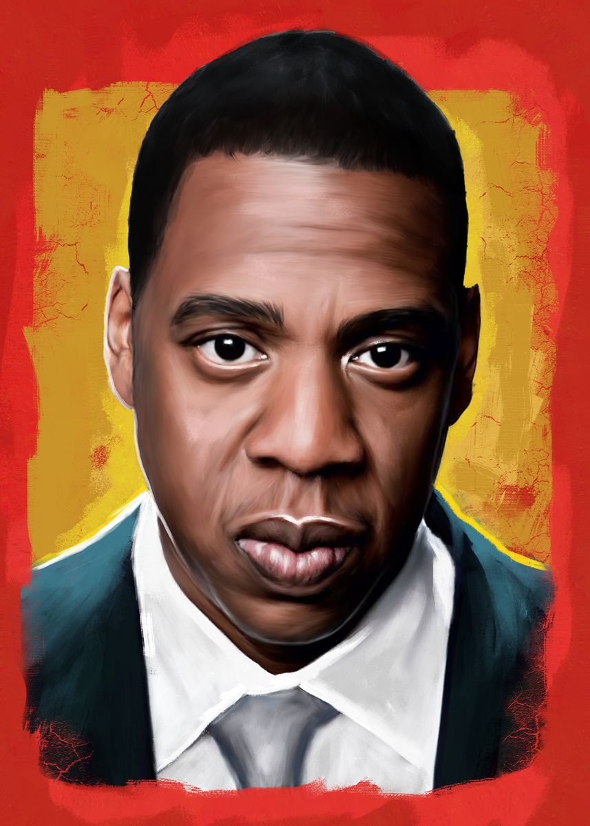 'Jay-Z Portrait' Poster, picture, metal print, paint by Ramix | Displate