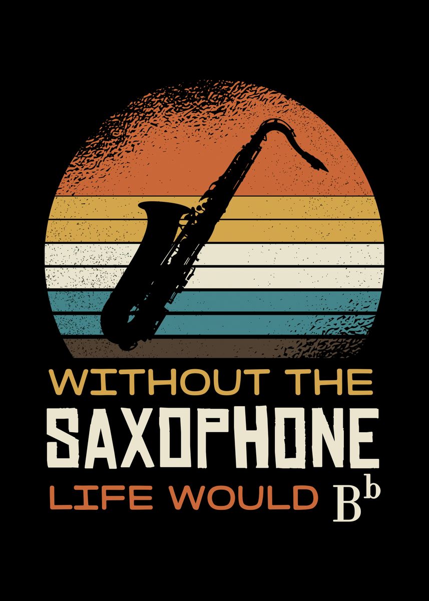 'Saxophone Sunset' Poster, picture, metal print, paint by ankarsdesign ...