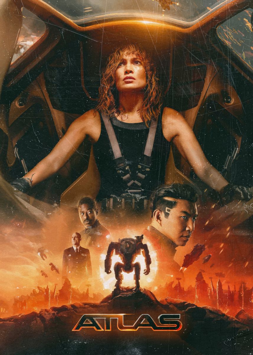 'Atlas Movie Poster' Poster, picture, metal print, paint by NuMaNi Art ...