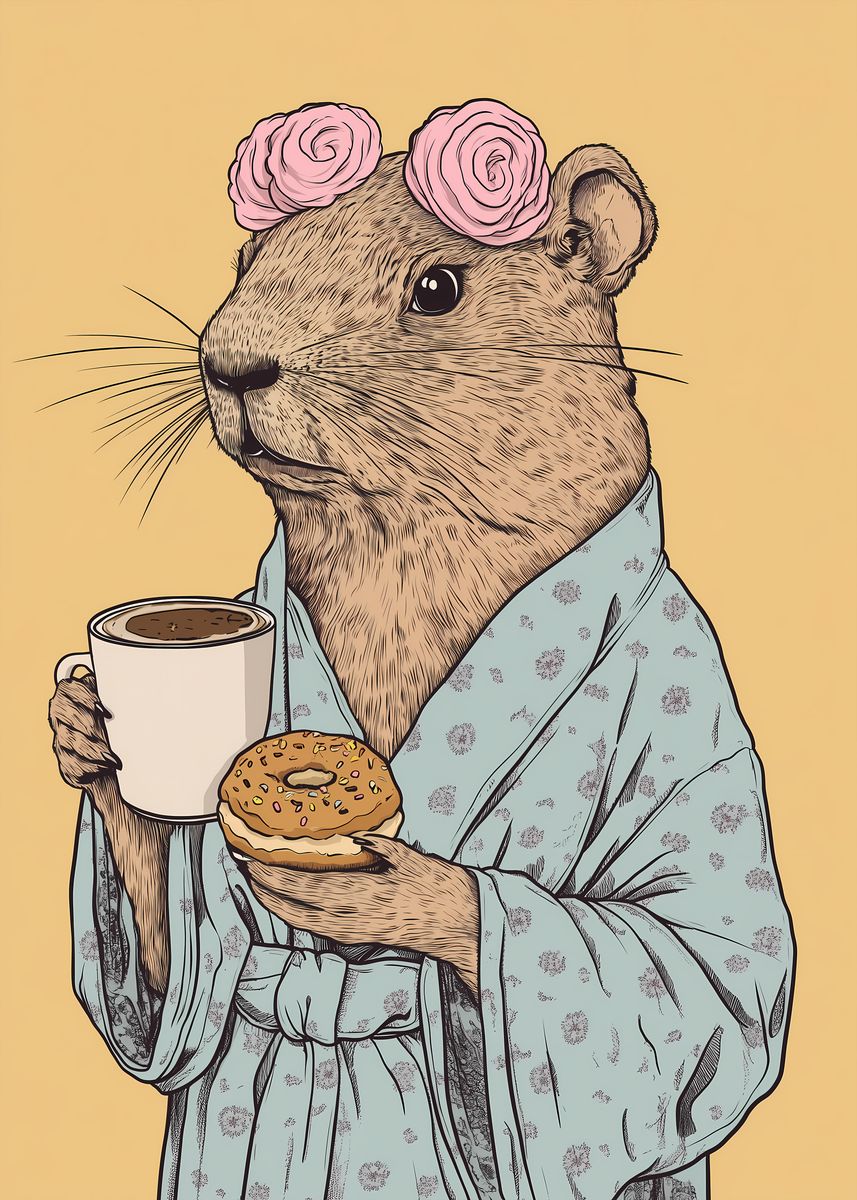 'Gopher in a Robe' Poster, picture, metal print, paint by RiverRichh ...