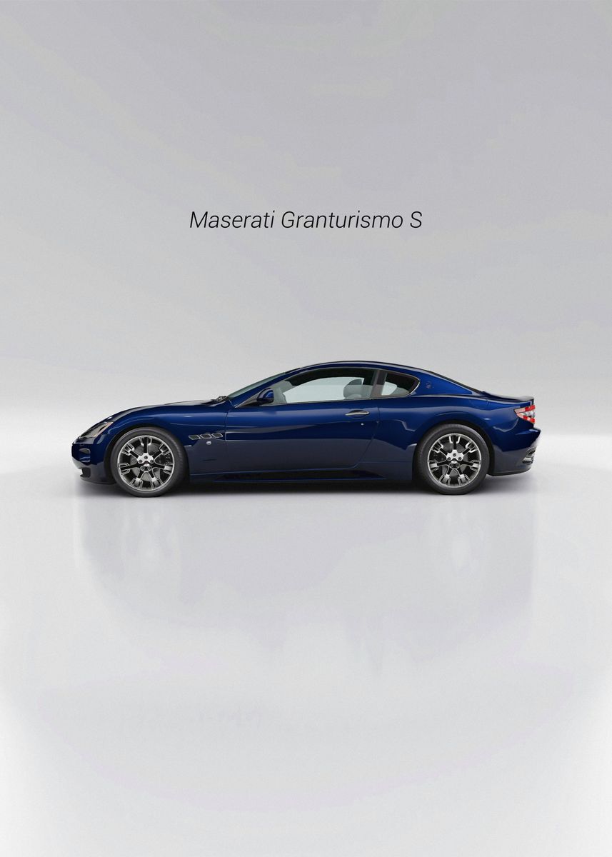 'Maserati GranTurismo S' Poster, picture, metal print, paint by One ...