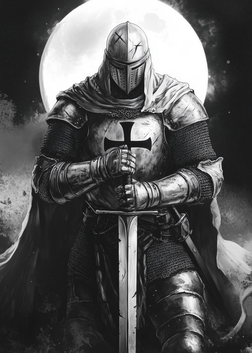 'Medieval Knight' Poster, picture, metal print, paint by Kimora | Displate