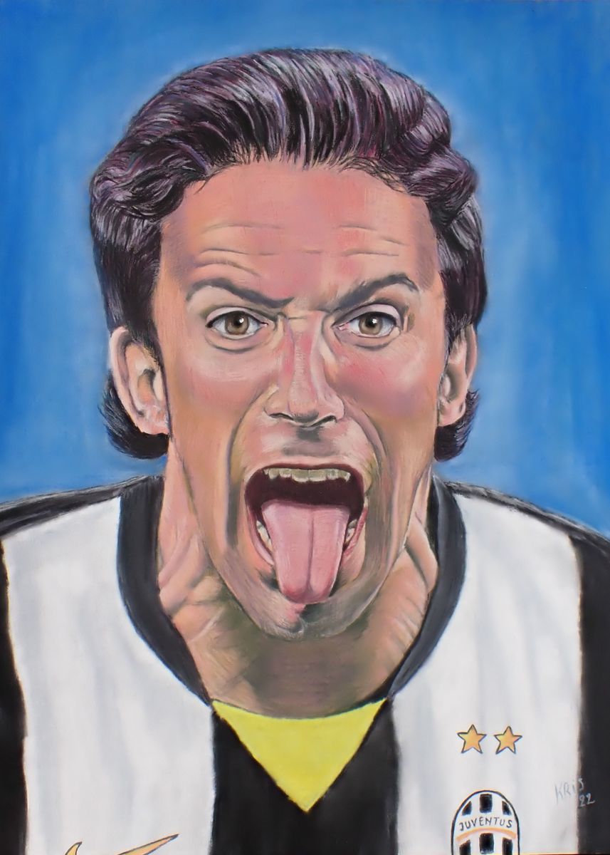 'Del Piero Portrait' Poster, picture, metal print, paint by Monkey ...