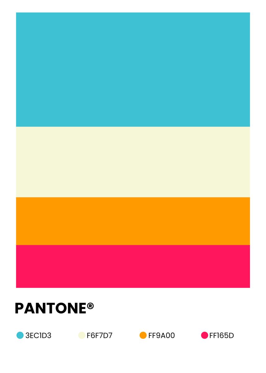 'Pantone Color Swatches' Poster, picture, metal print, paint by Top ...