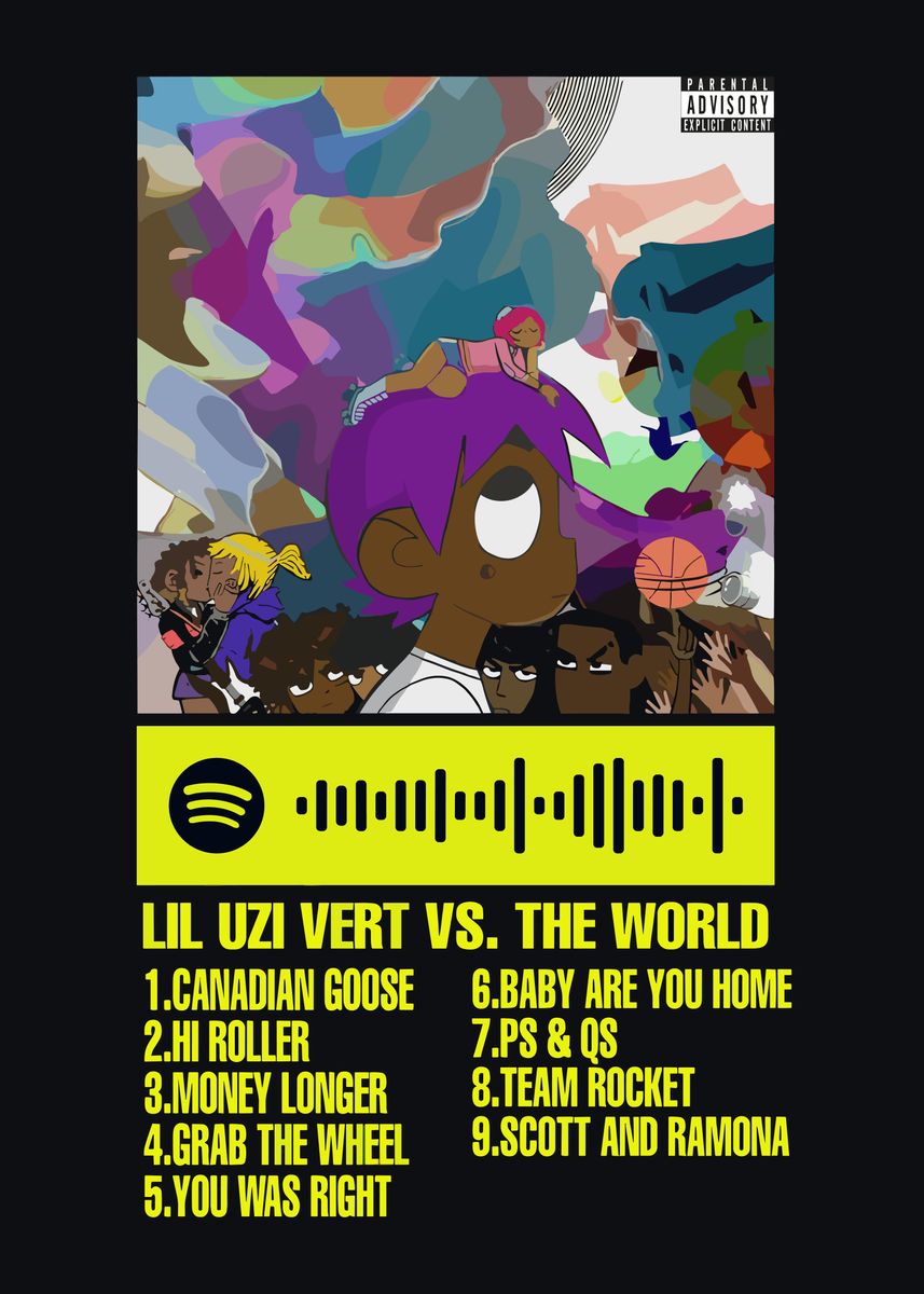 'Lil Uzi Vert' Poster, picture, metal print, paint by Sigvard | Displate