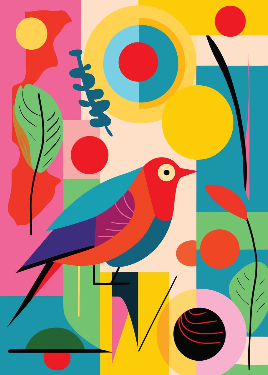 'Vibrant Vignette' Poster, picture, metal print, paint by Danny | Displate