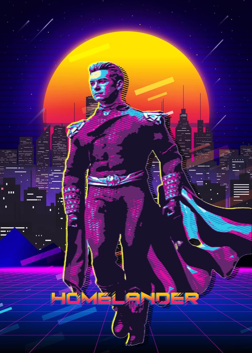 'Homelander Retro Art' Poster, picture, metal print, paint by Metal ...