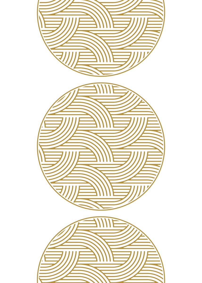 'Gold Geometric Circles Art' Poster, picture, metal print, paint by ...