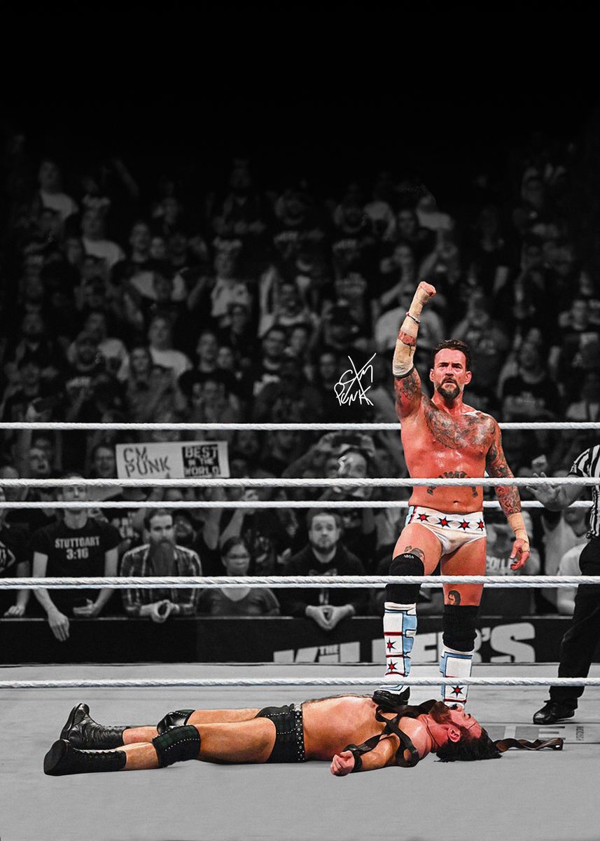 'CM Punk' Poster, picture, metal print, paint by ART One | Displate