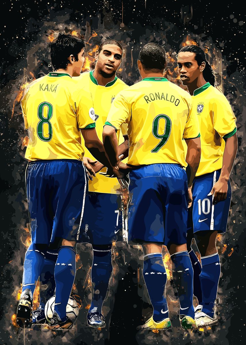 'Brazil Football Team' Poster, picture, metal print, paint by Zee Corp ...