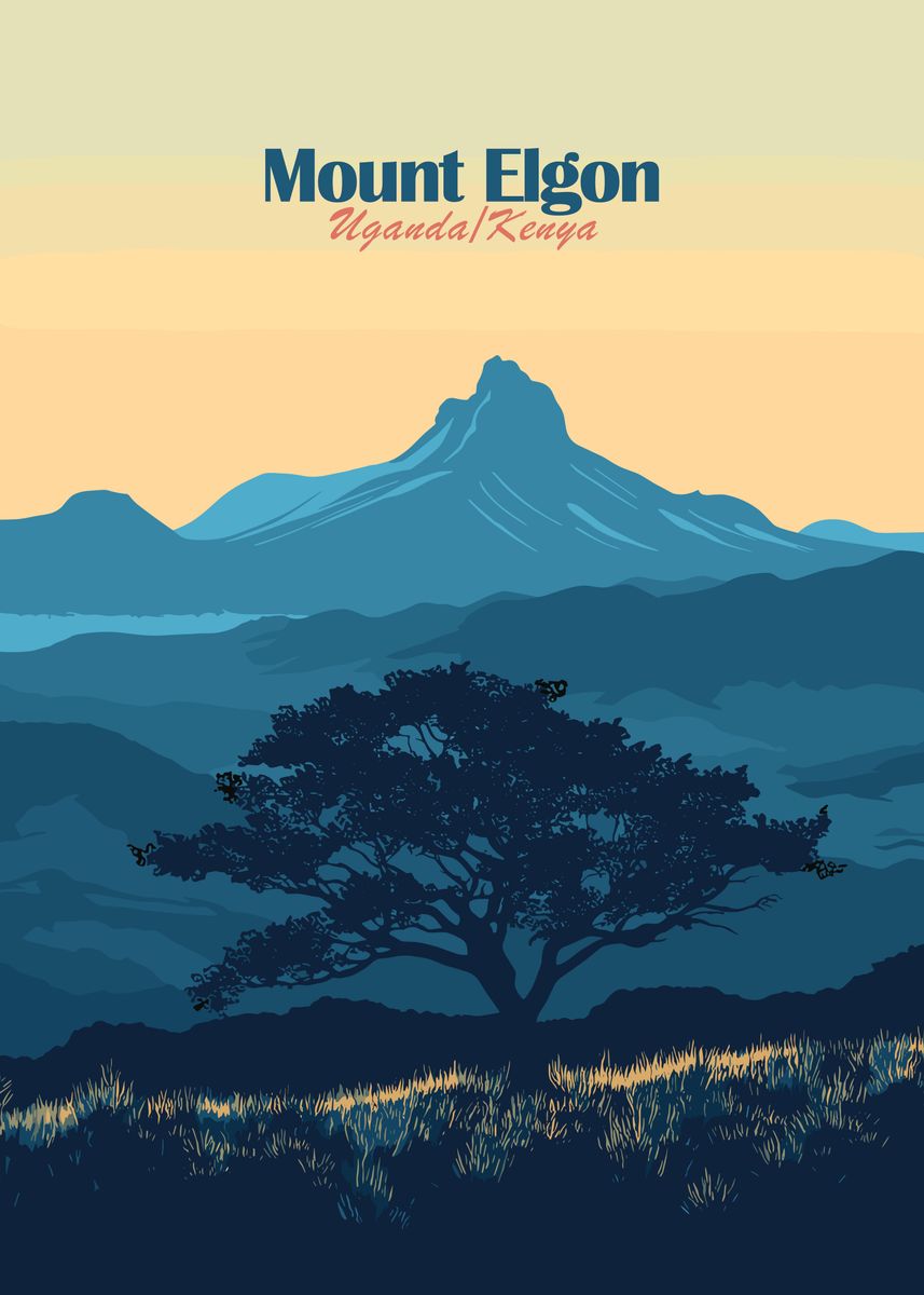'Mount Elgon Landscape' Poster, picture, metal print, paint by Mason ...
