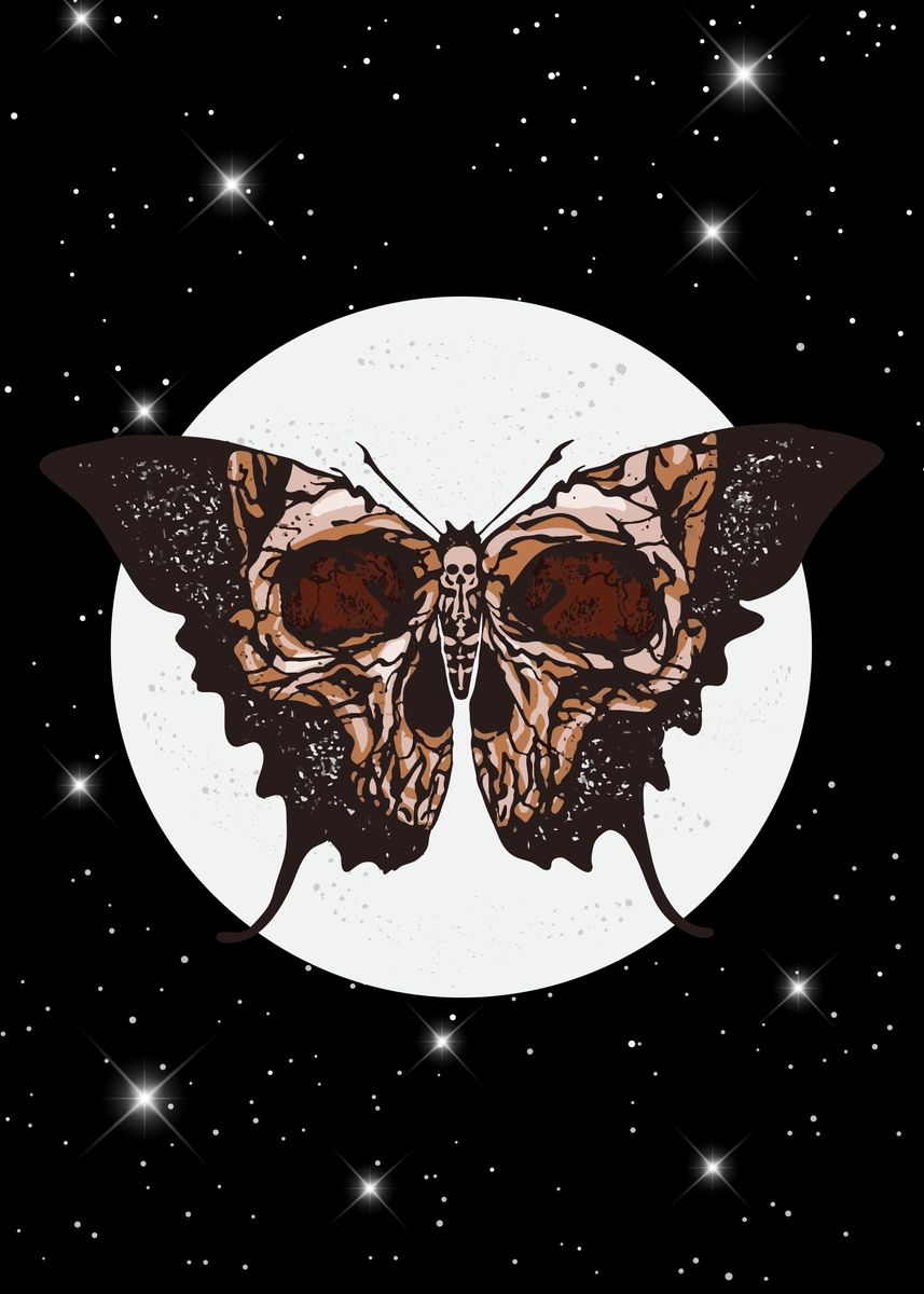 'Death's Head Moth' Poster, picture, metal print, paint by Art work ...