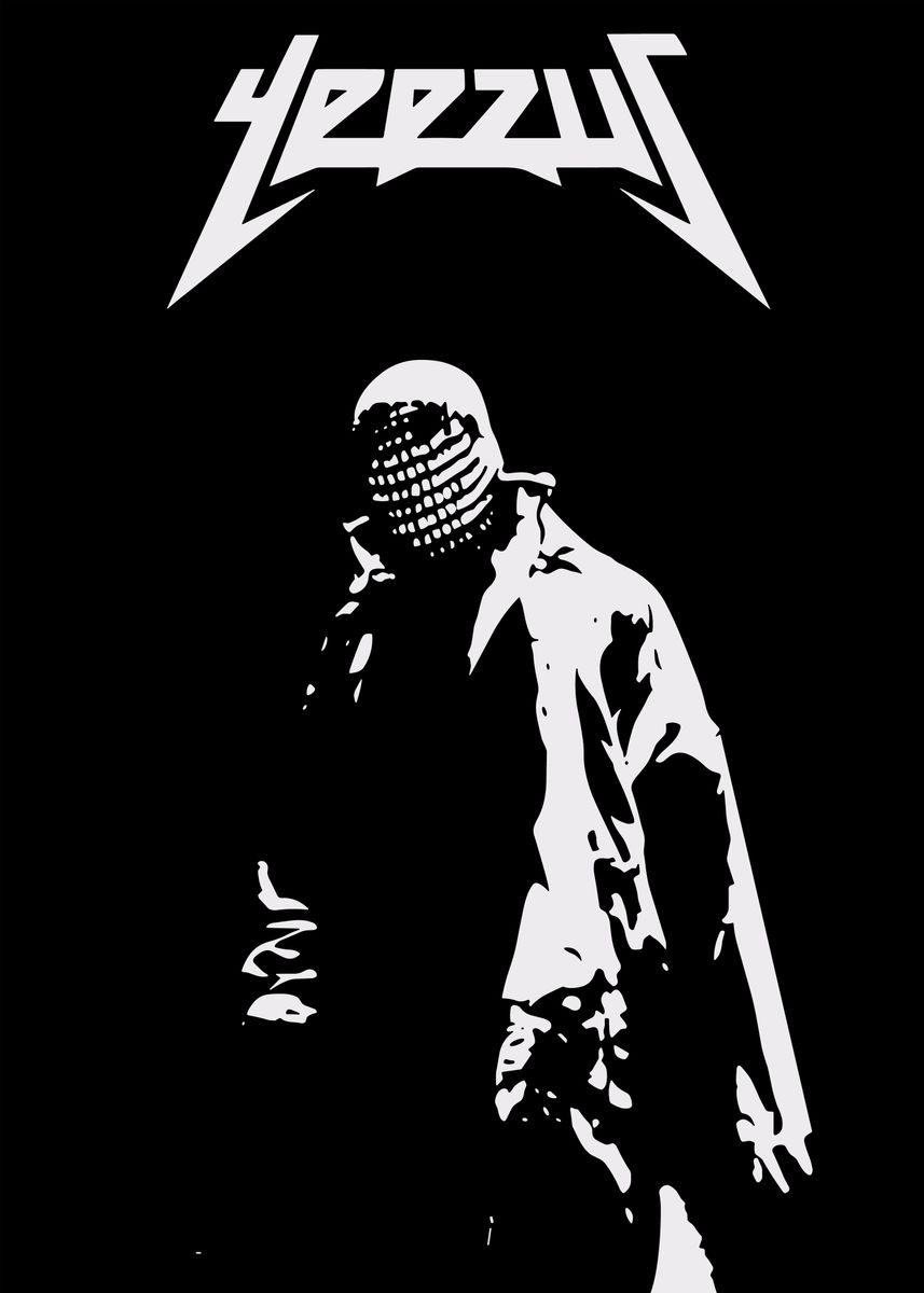 'Kanye West Yeezus' Poster, picture, metal print, paint by | Displate