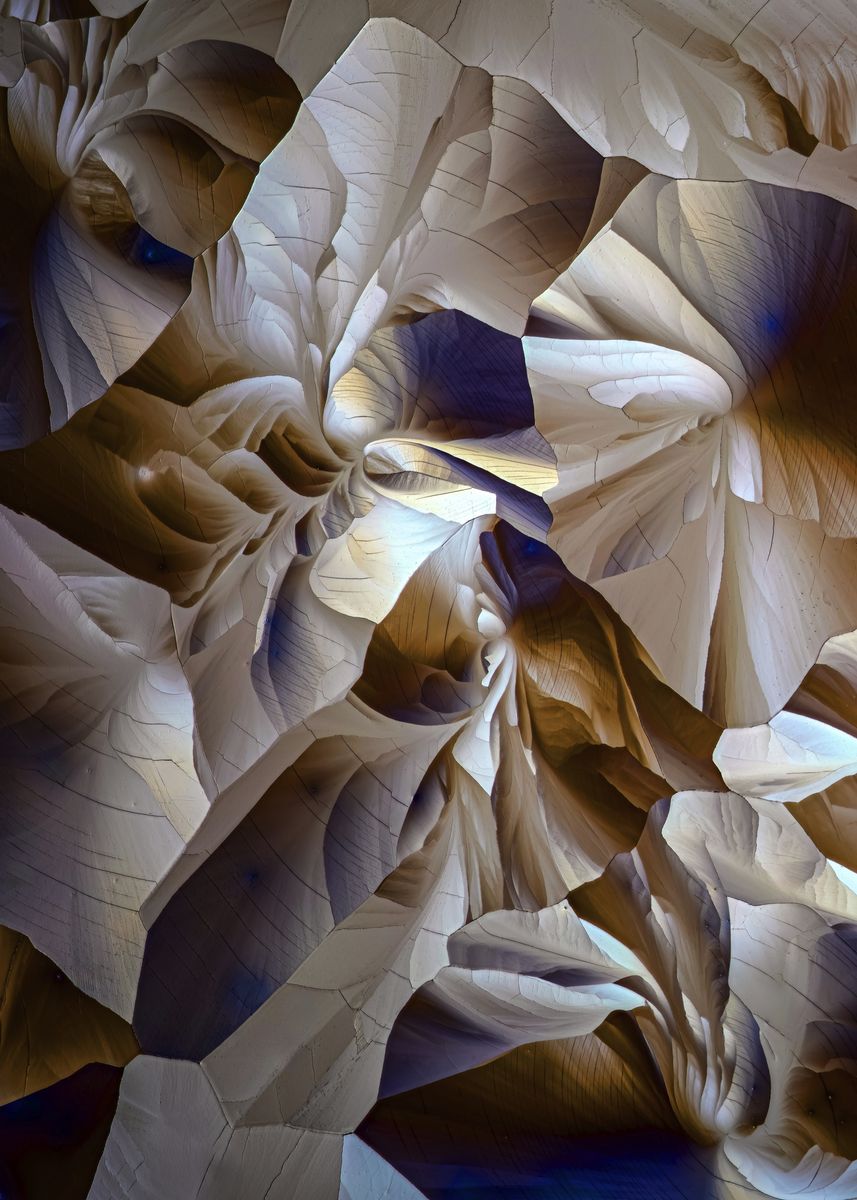 'Abstract Crystal Formation' Poster, picture, metal print, paint by ...