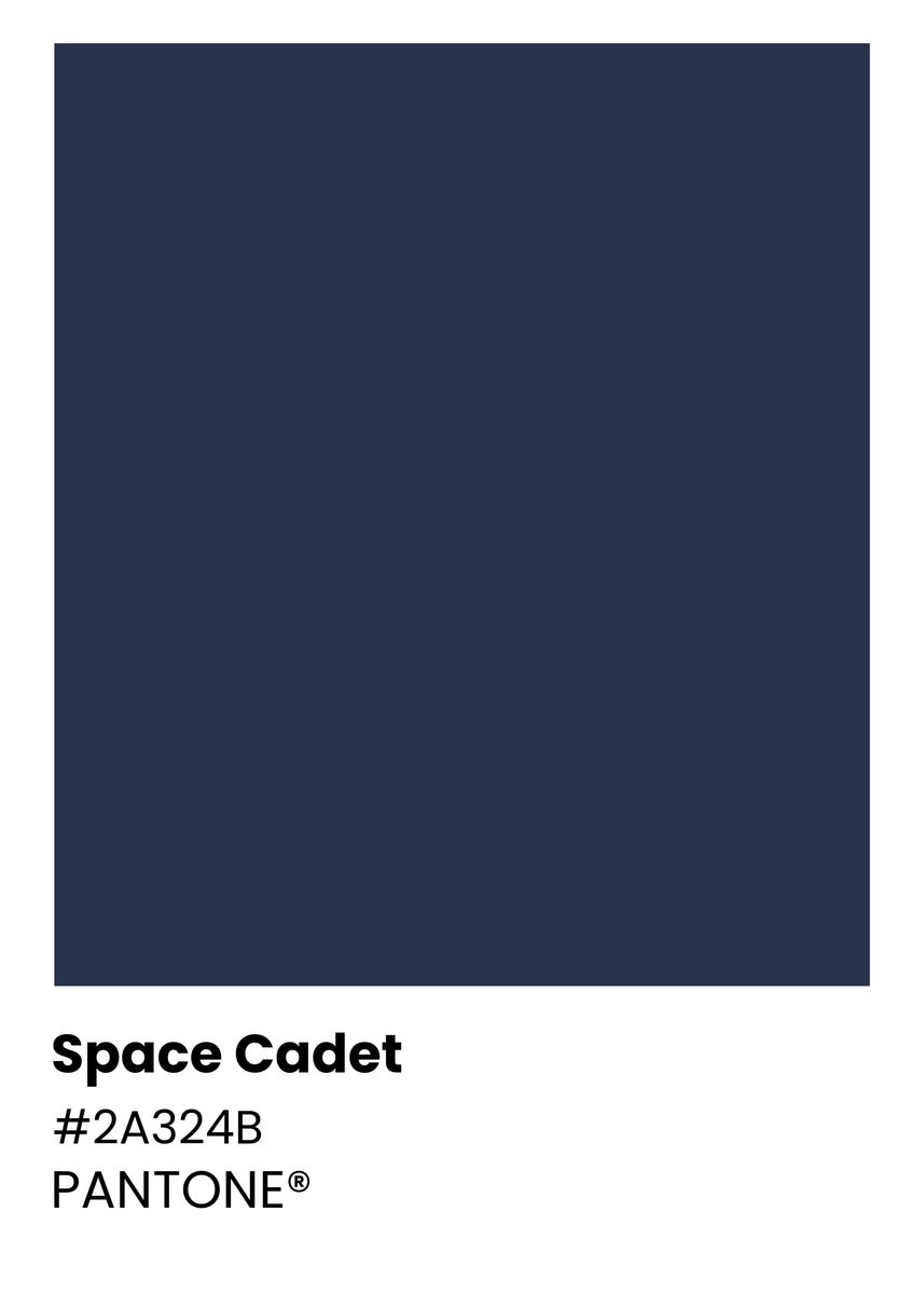 'Pantone Space Cadet Color' Poster, picture, metal print, paint by ...