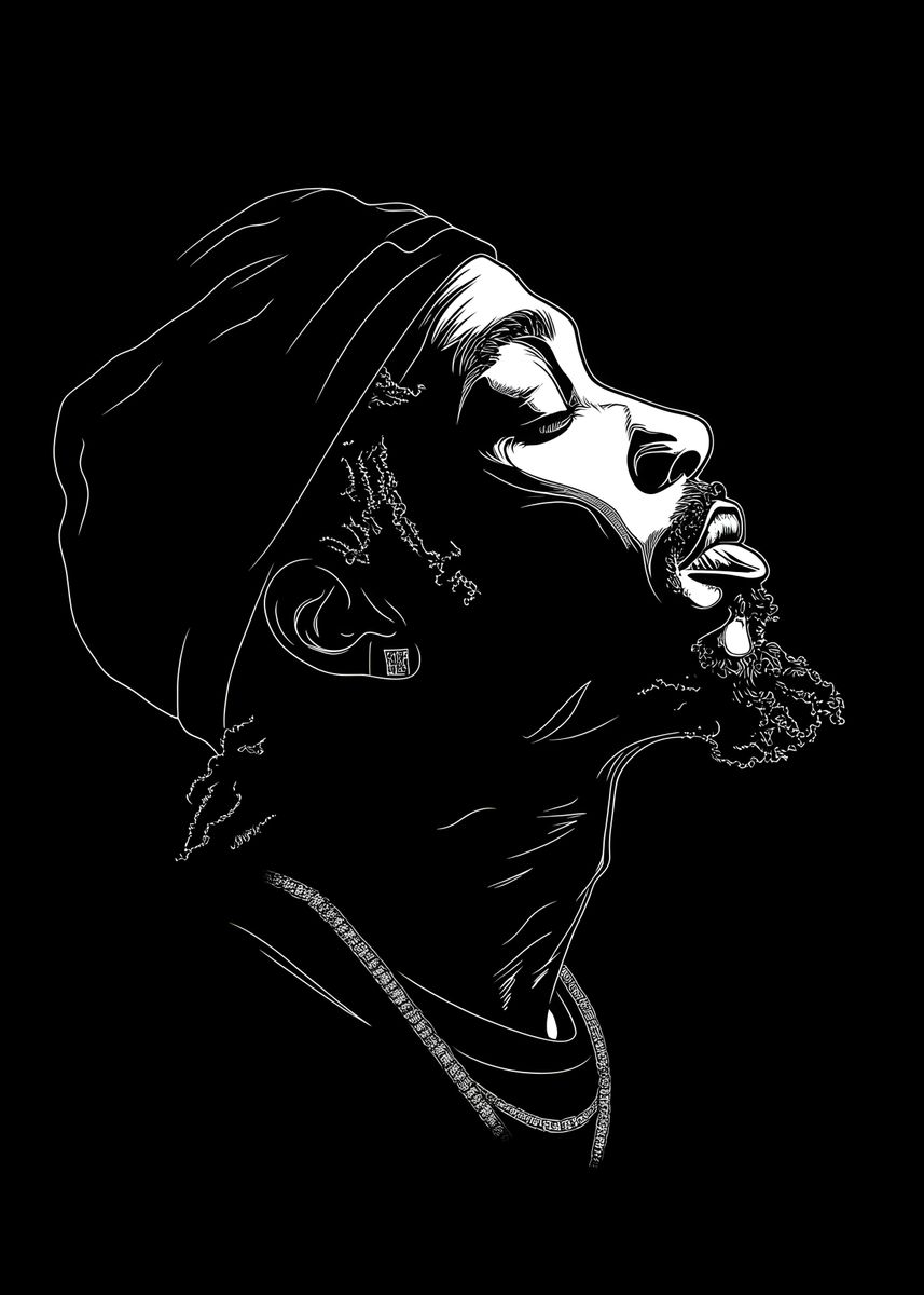 'Andre 3000 Art' Poster, picture, metal print, paint by Reinaa | Displate