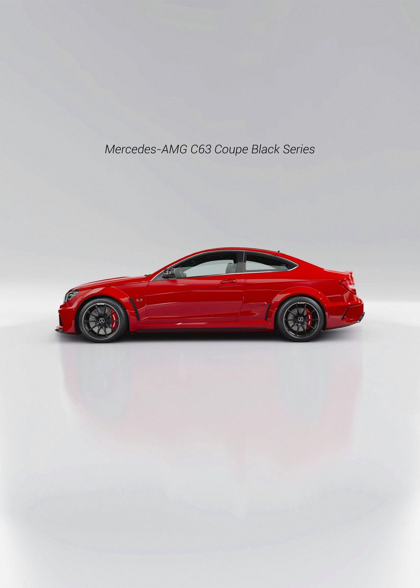 'Mercedes-AMG C63 Coupe Black Series' Poster, picture, metal print ...