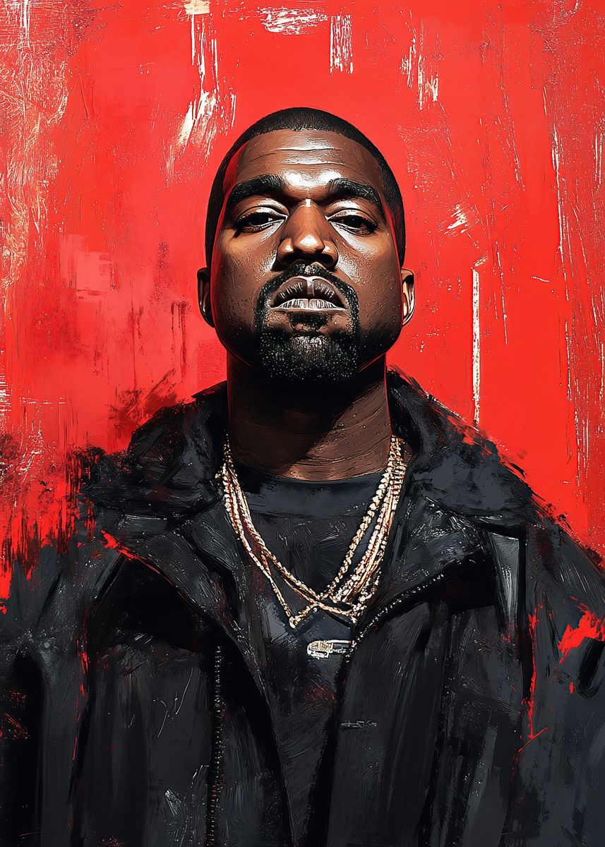 'Kanye West Portrait' Poster, picture, metal print, paint by Yuki ...