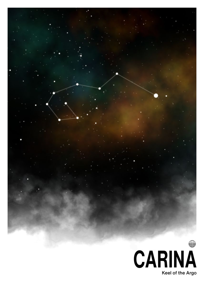 'Carina Constellation ' Poster, picture, metal print, paint by Creatify ...