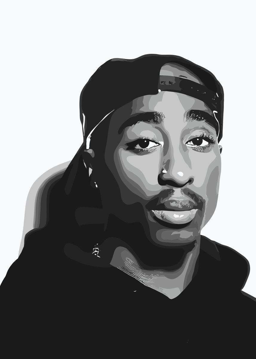 '2pac' Poster, picture, metal print, paint by ISABELLA | Displate