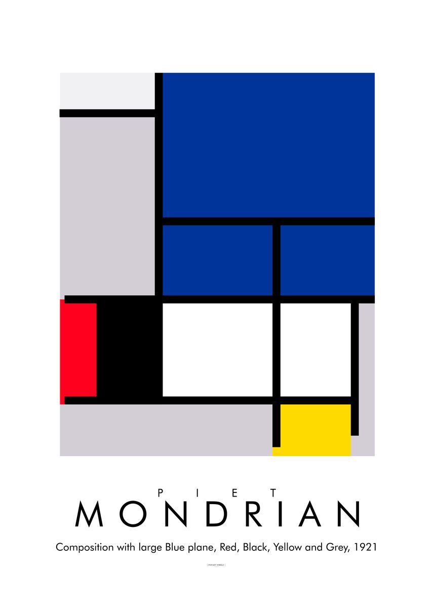 'Mondrian Comp 1921' Poster, picture, metal print, paint by POP ART ...