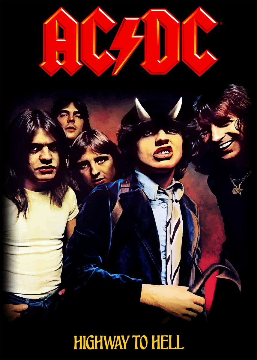 'AC/DC Highway to Hell' Poster, picture, metal print, paint by farel ...