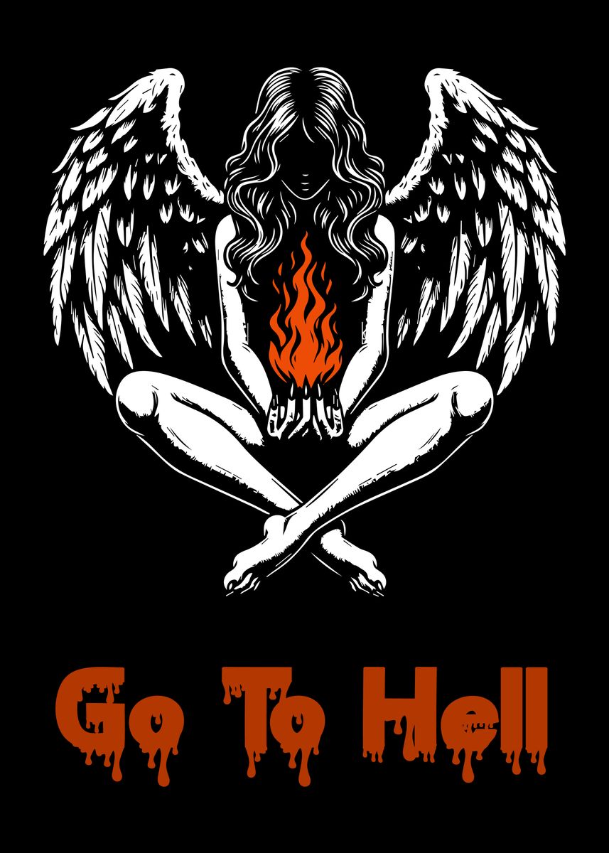 'Angel with Fire' Poster, picture, metal print, paint by VISHAKATIAR ...
