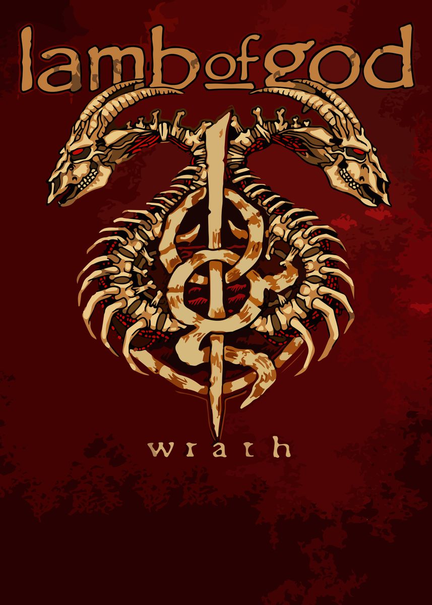 'Lamb of God Wrath Logo' Poster, picture, metal print, paint by ...