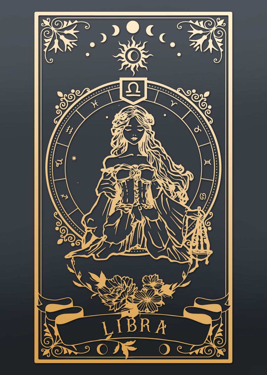 'Libra Zodiac Sign Art' Poster, picture, metal print, paint by ...