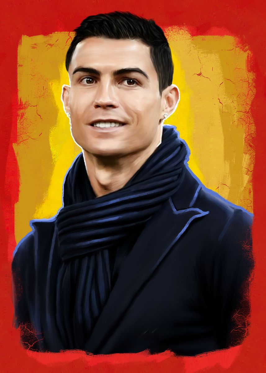 'Cristiano Ronaldo Portrait' Poster, picture, metal print, paint by ...