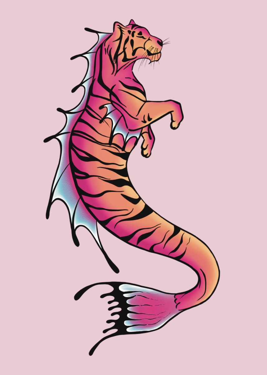 'The Tiger Siren' Poster, picture, metal print, paint by willowwisp ...