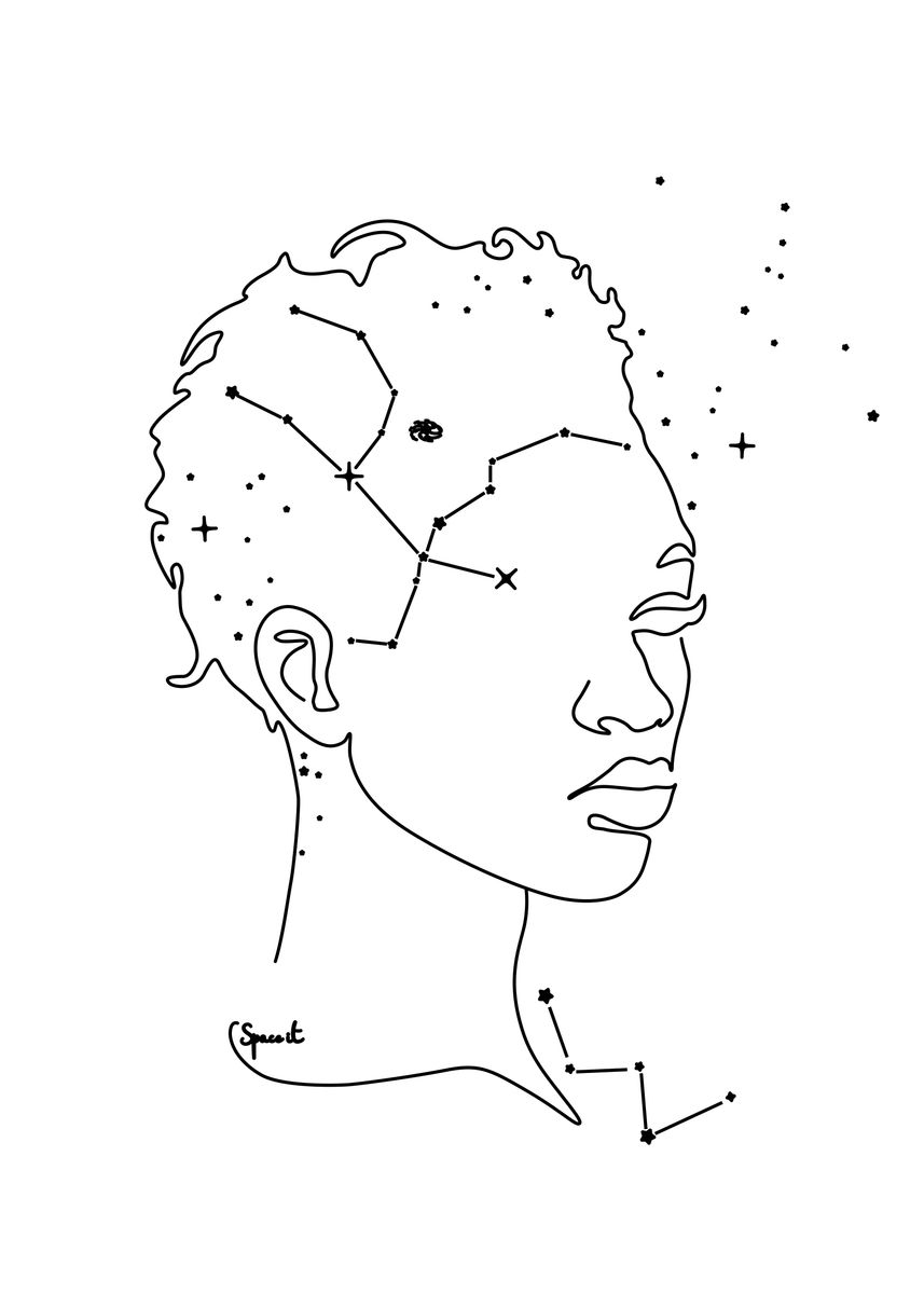 'Andromeda-Cassiopeia Woman' Poster, picture, metal print, paint by ...