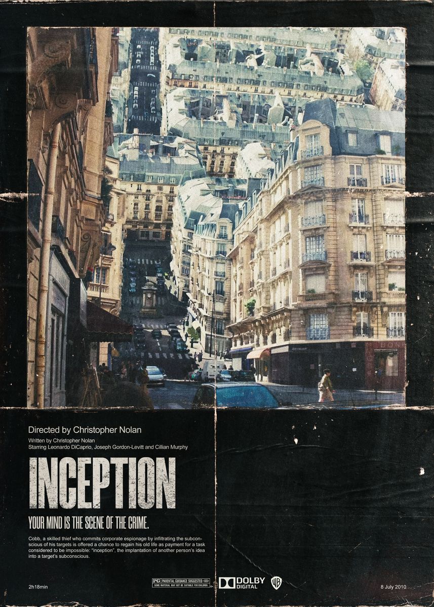 'Inception ' Poster, picture, metal print, paint by Nerdworld 1 | Displate