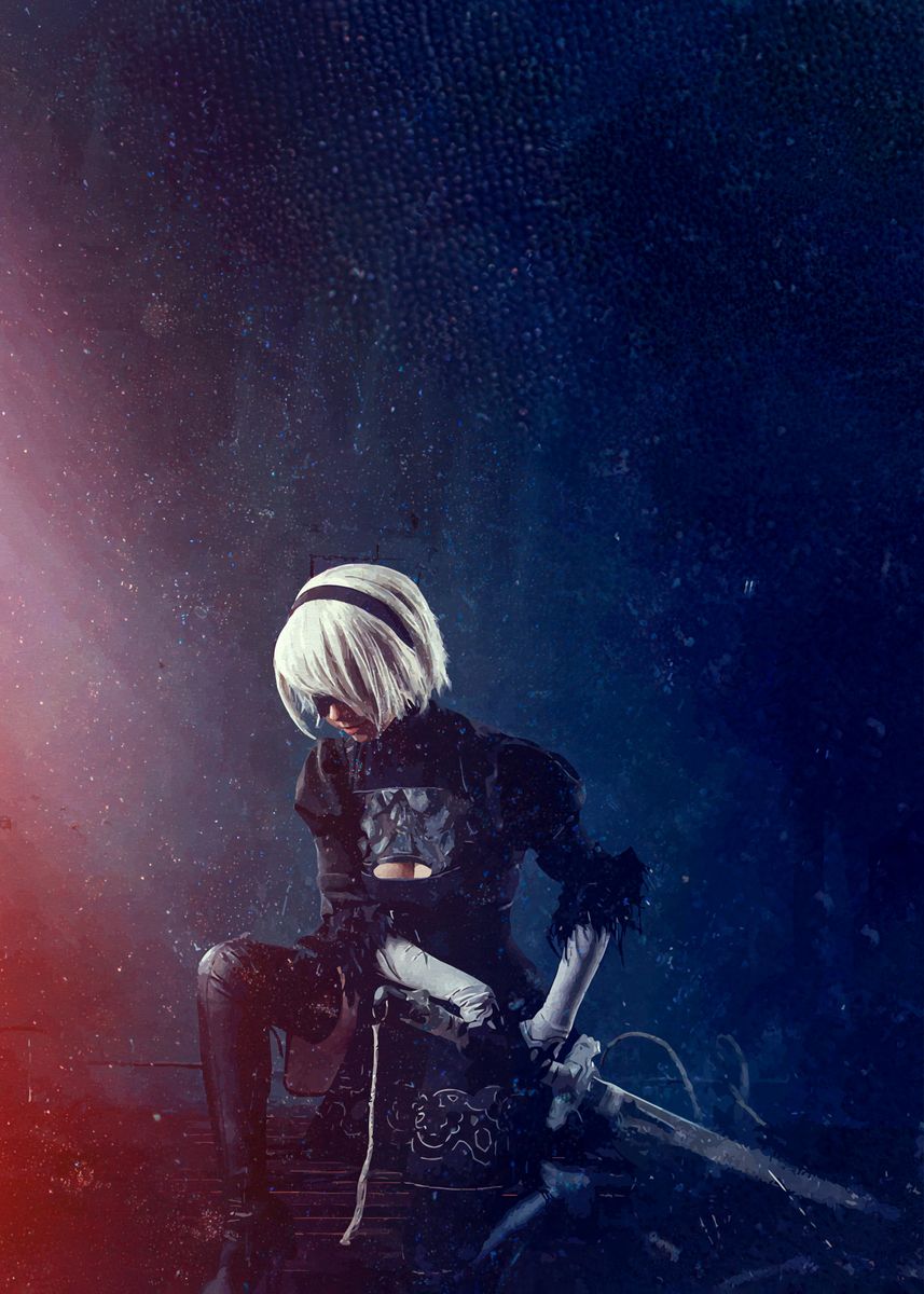 '2B Nier Automata' Poster, picture, metal print, paint by Erwan Felani ...