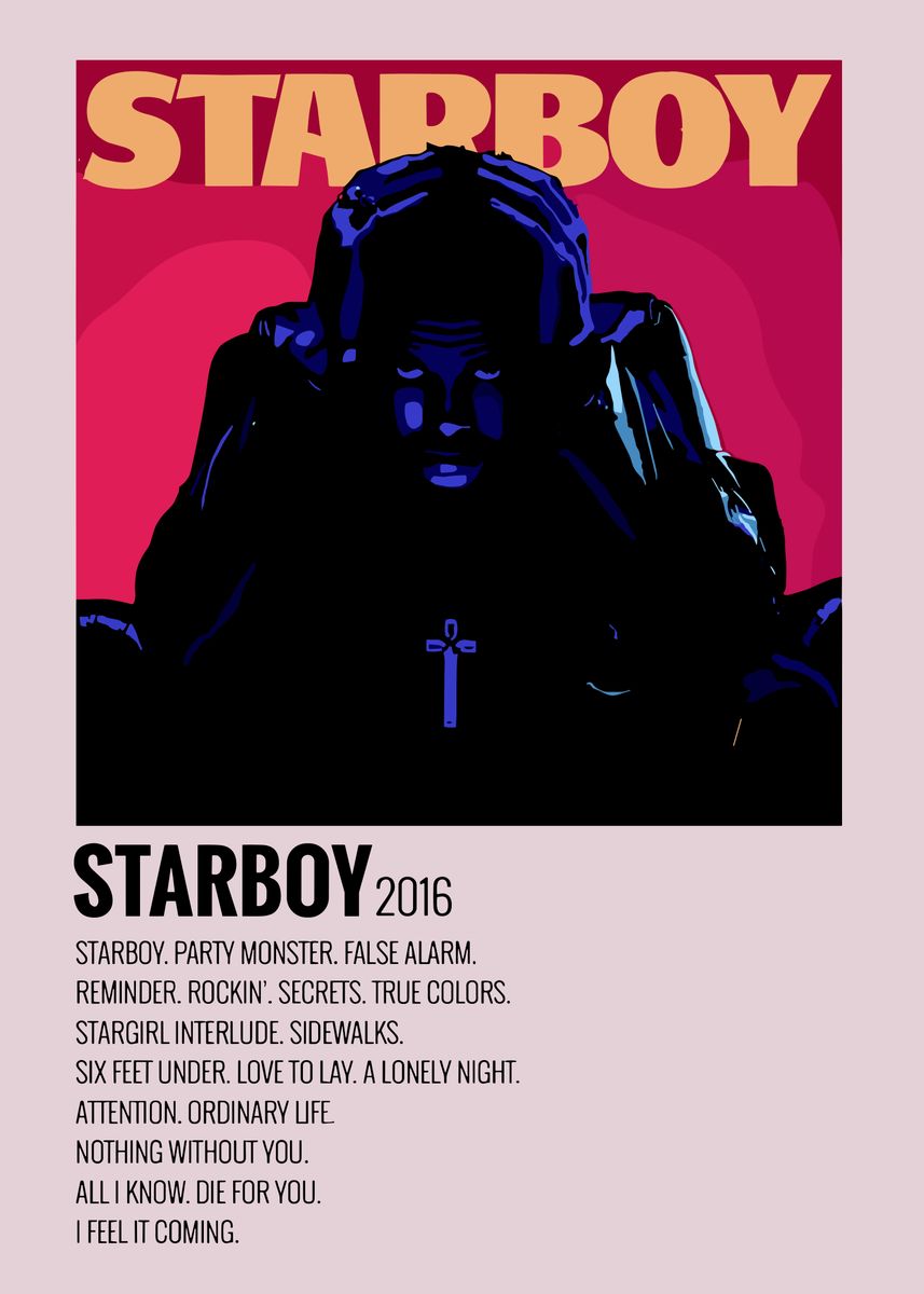 'Starboy Album Cover' Poster, picture, metal print, paint by jhon eric ...