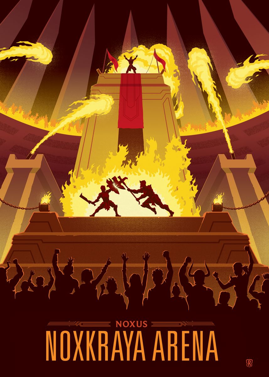 'Noxkraya Arena' Poster, picture, metal print, paint by League of ...