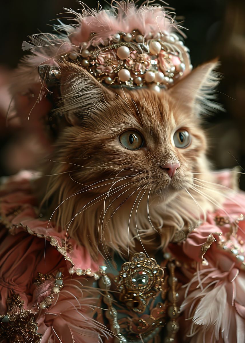 'Royal cat' Poster, picture, metal print, paint by Karolina Cemerkiene ...